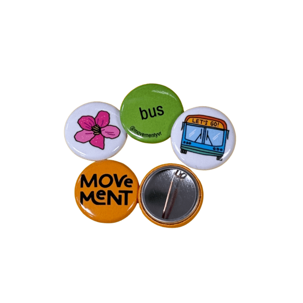 4-Pack Buttons | Movement: Metro Vancouver Transit Riders